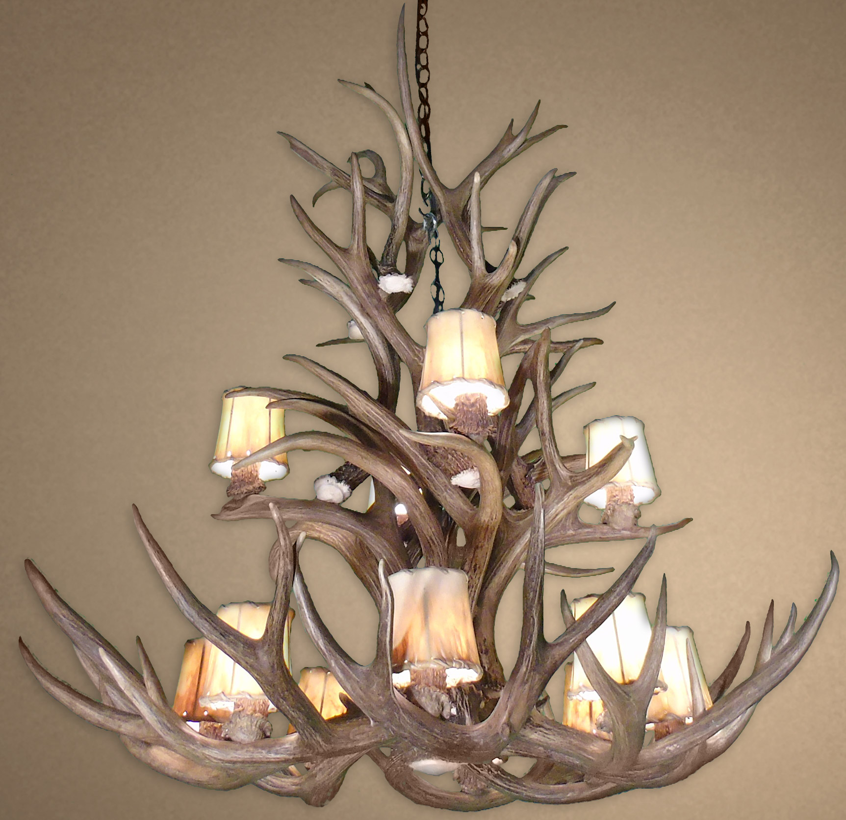Real Antler Whitetail / Mule Deer Cascade Chandelier WTMDC - Deer ...