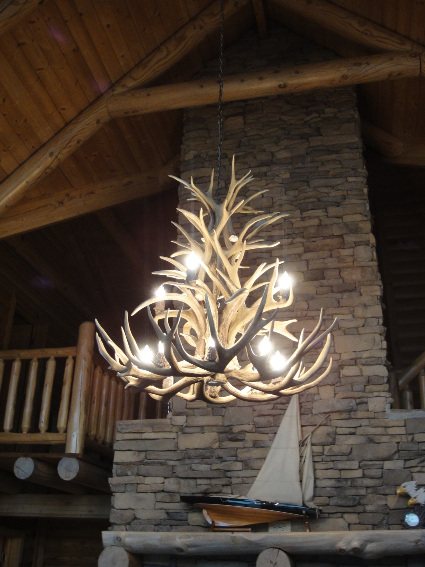 Real Antler Whitetail / Mule Deer Cascade Chandelier WTMDC - Deer ...