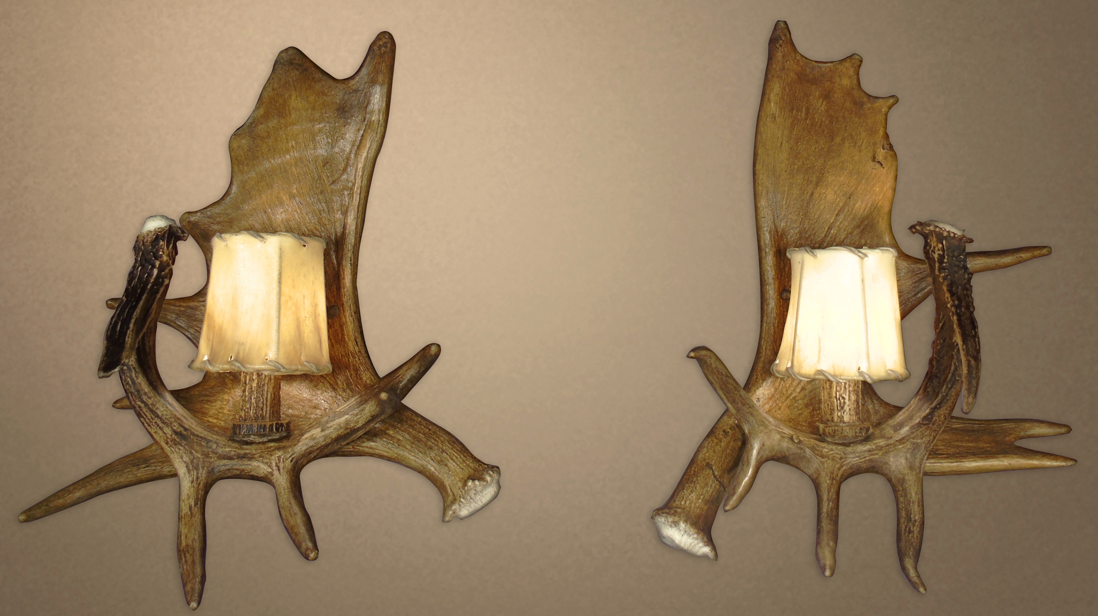 Real Antler Moose / Whitetail Deer Sconce SC3 - Deer Antler Chandelier